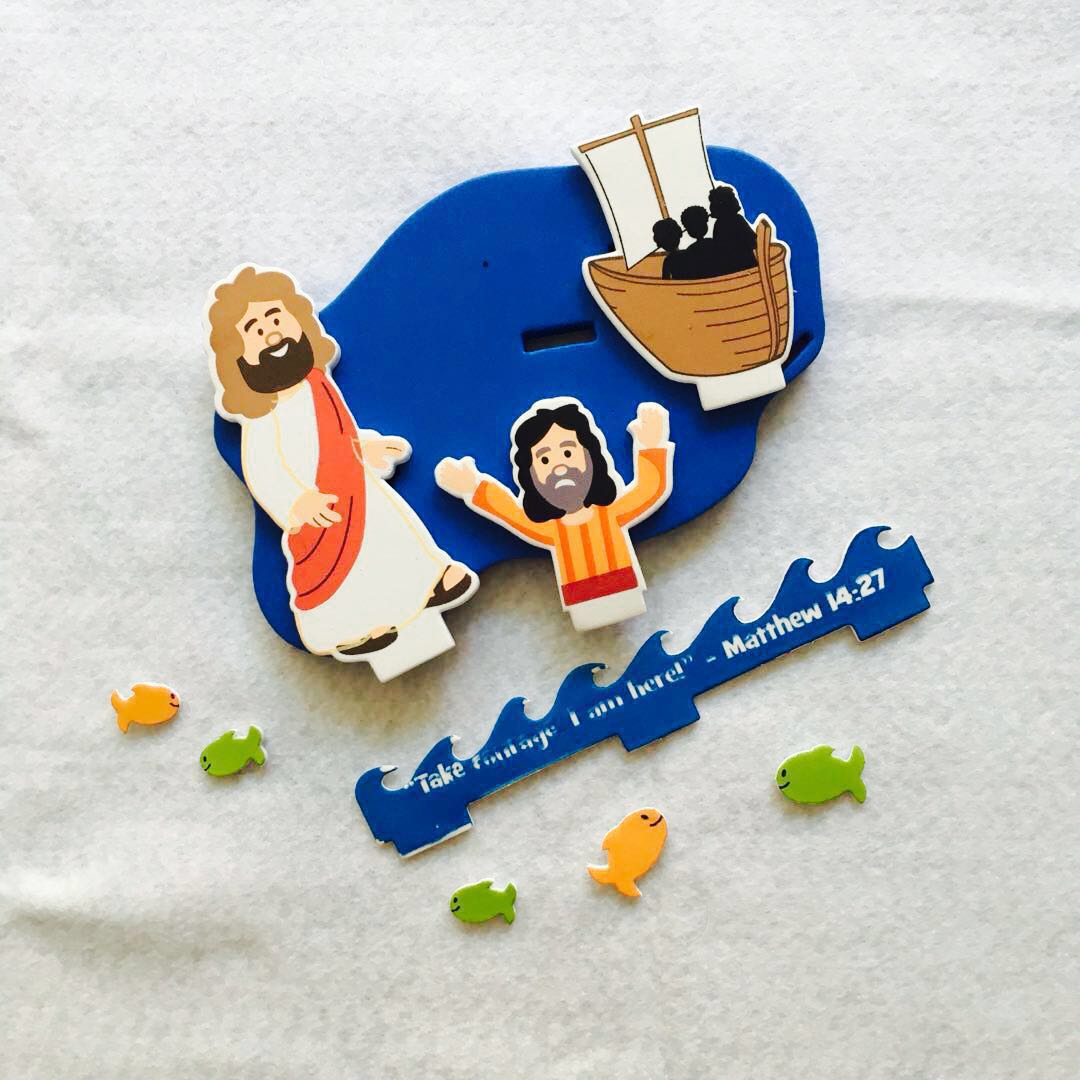 3D Jesus And Peter Walk On Water Floating Craft Kit, Babies & Kids ...