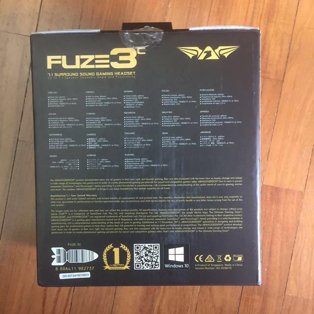 Armaggedon FUZE 3c USB Gaming Headset/Headphones With Mic, 5.1/7.1 ...