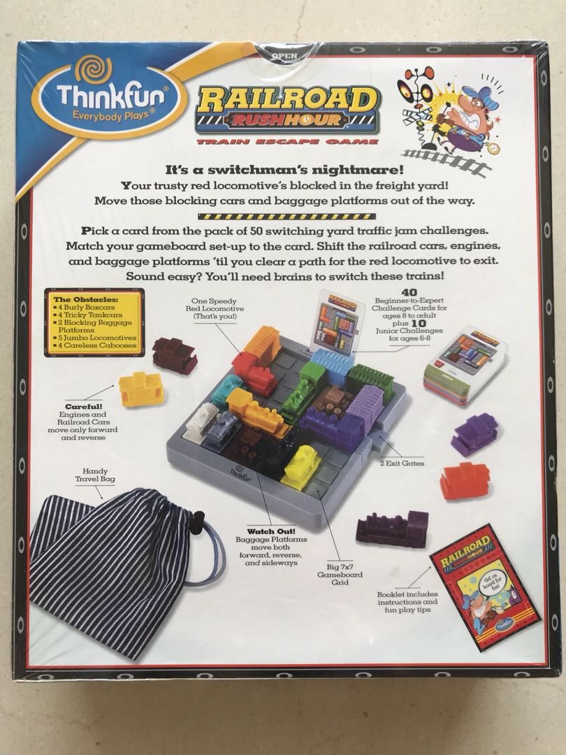 Board Game - Thinkfun Railroad Rushhour, Hobbies & Toys, Toys & Games ...