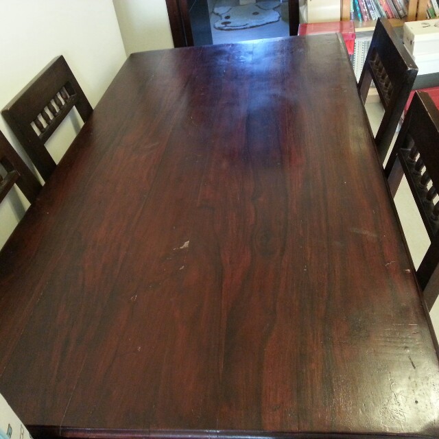 Indigo dining table with 4 chair, 傢俬＆家居, 傢俬, 椅子 - Carousell