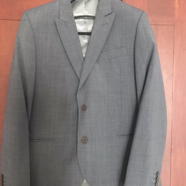 Men Suit Jacket (Grey) Roger David, Men's Fashion, Tops & Sets, Formal ...