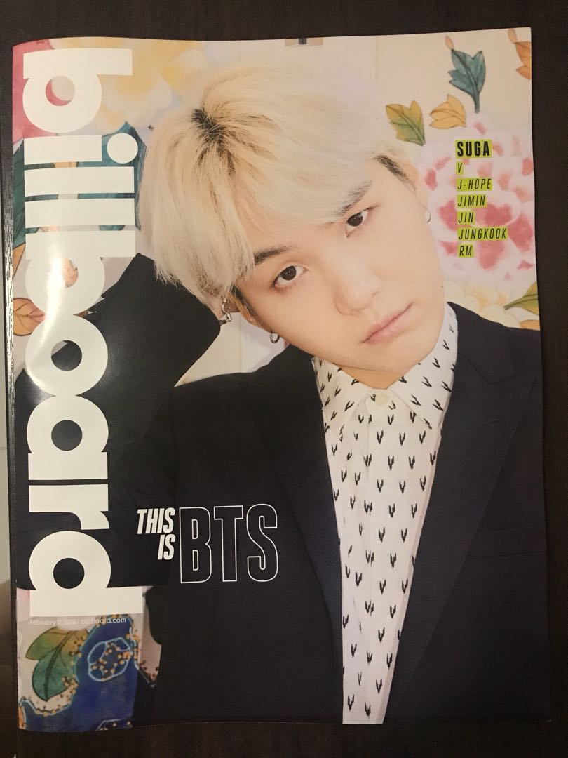 Official BTS Billboard Suga Magazine (No Poster), Entertainment, K-Wave ...