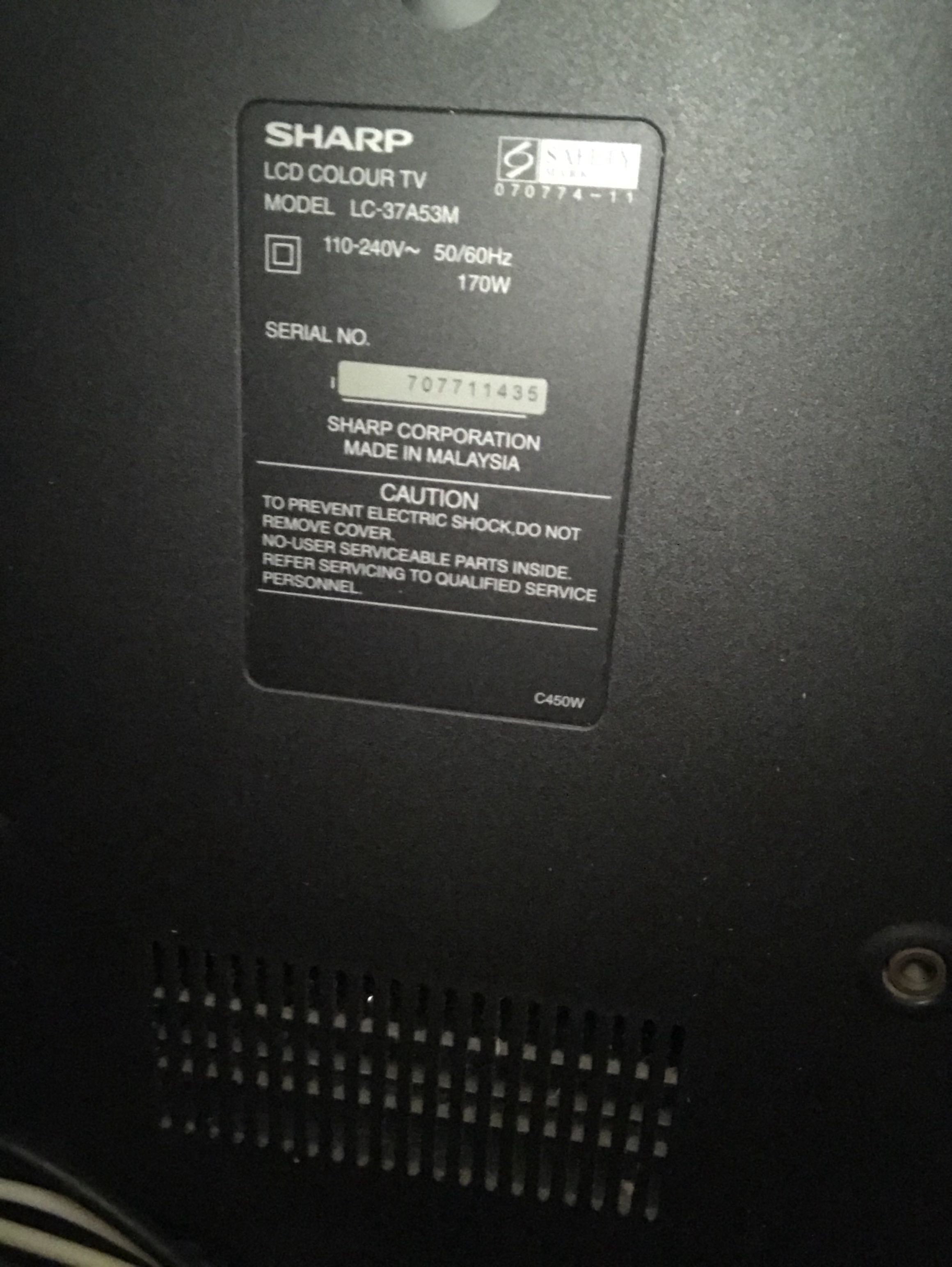 Sharp 37" AQUOS Multi-System LCD TV, TV & Home Appliances, TV & Entertainment, TV on Carousell