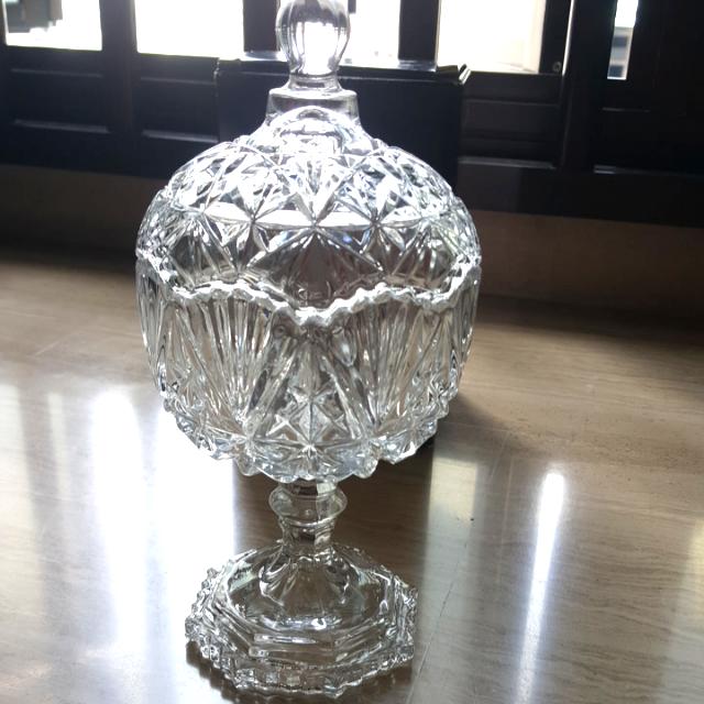 Soga Japan Glass Collection Footed Canister, Furniture & Home Living ...