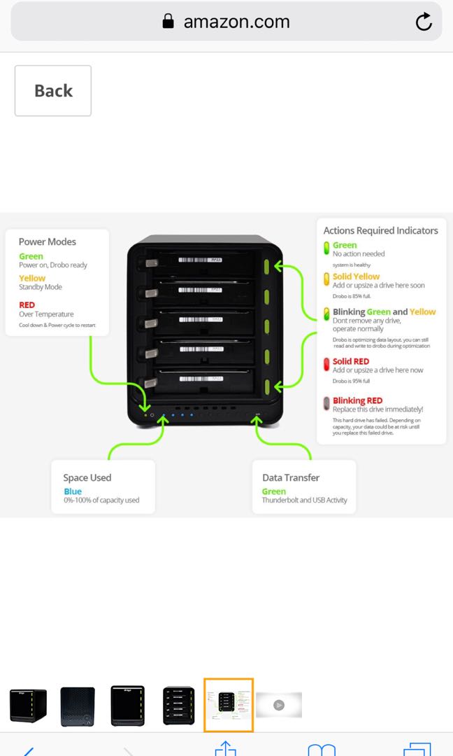 Drobo 5C: 5-Drive Direct Attached Storage (DAS) Array with USB 3.0 port ...
