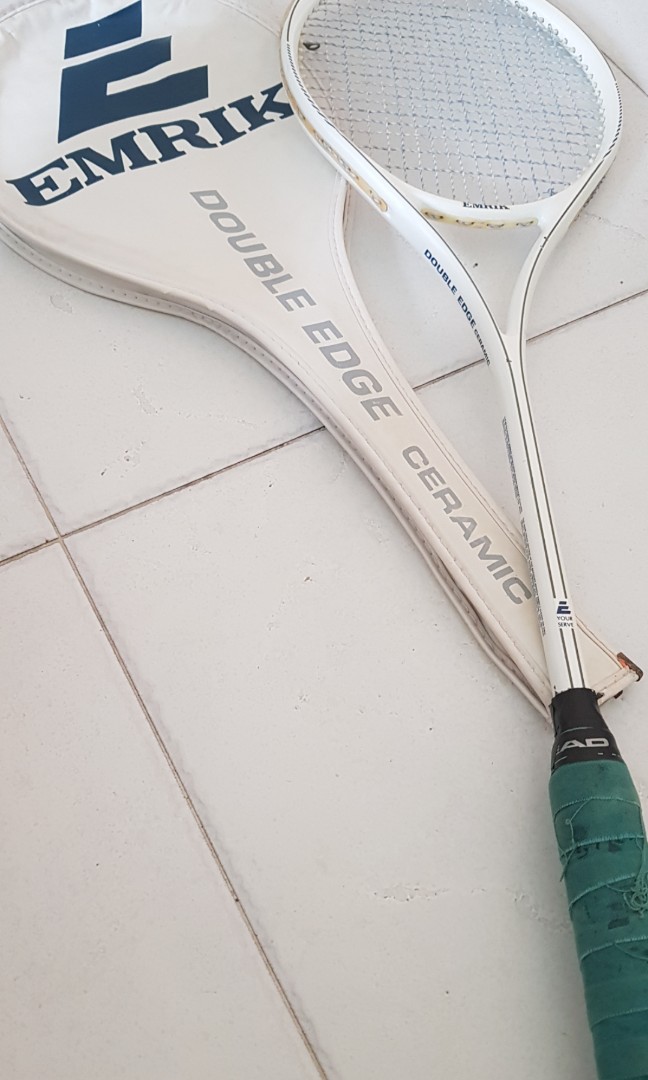 Emrik Double Edge Ceramic Squash Racquet, Sports Equipment, Sports ...