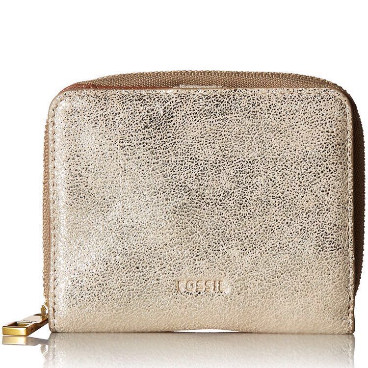 Gold Fossil Wallet, Women's Fashion, Bags & Wallets, Purses & Pouches ...
