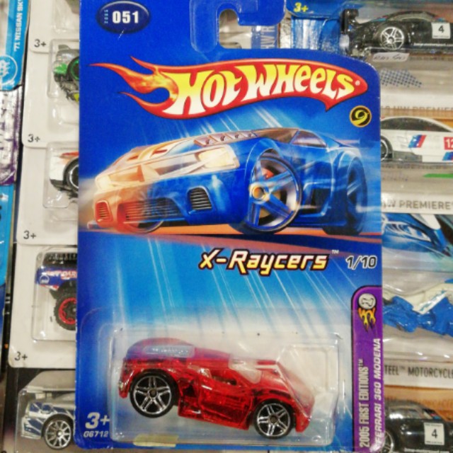 Hot Wheels Ferrari 360 Modena Tooned X-Raycers ( LIGHT RED) - 2005 1ST ...
