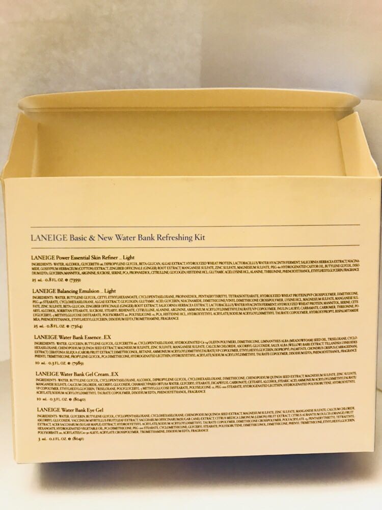 Laneige travel set - Basic and new water bank refreshing kit, 興趣及遊戲, 旅行 ...