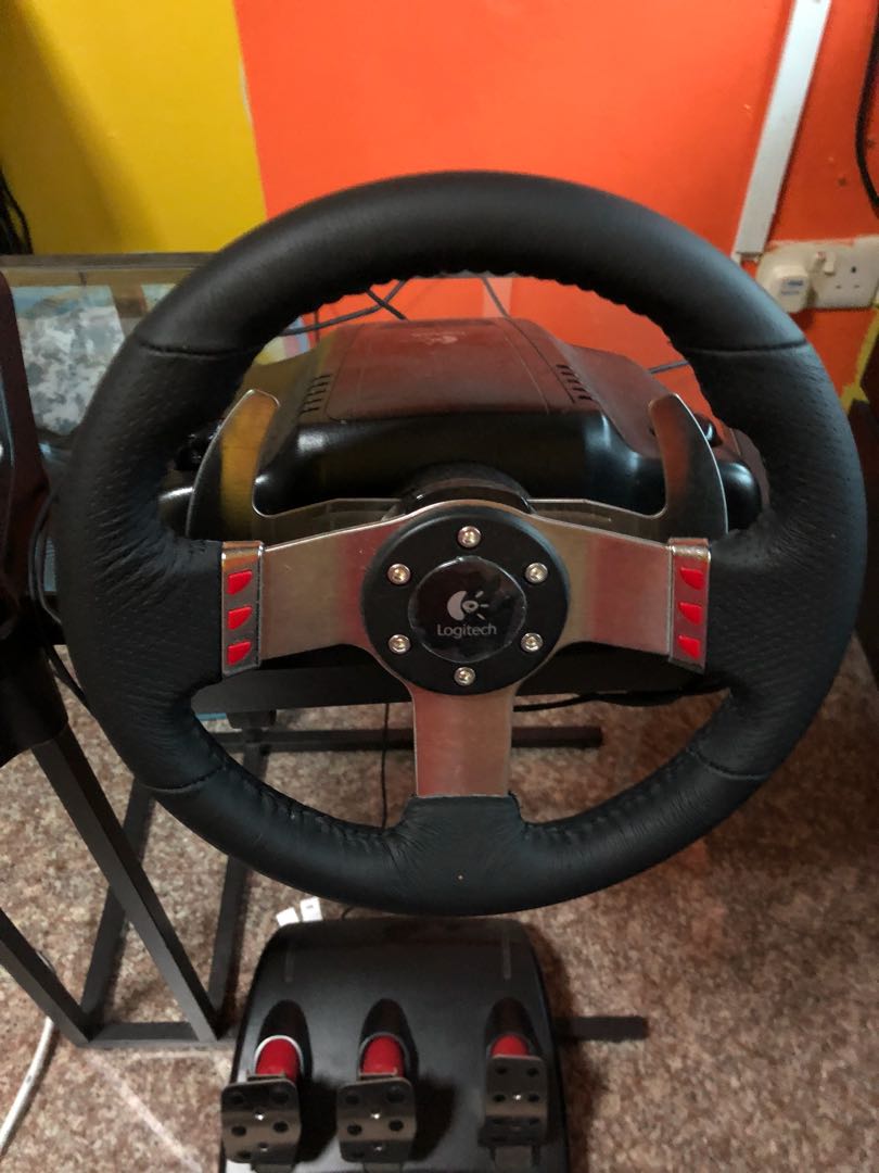 Logitech driving simulator set, Video Gaming, Video Game Consoles ...