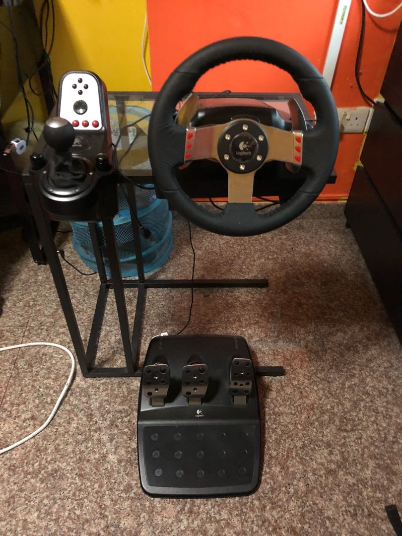 Logitech driving simulator set, Video Gaming, Video Game Consoles ...