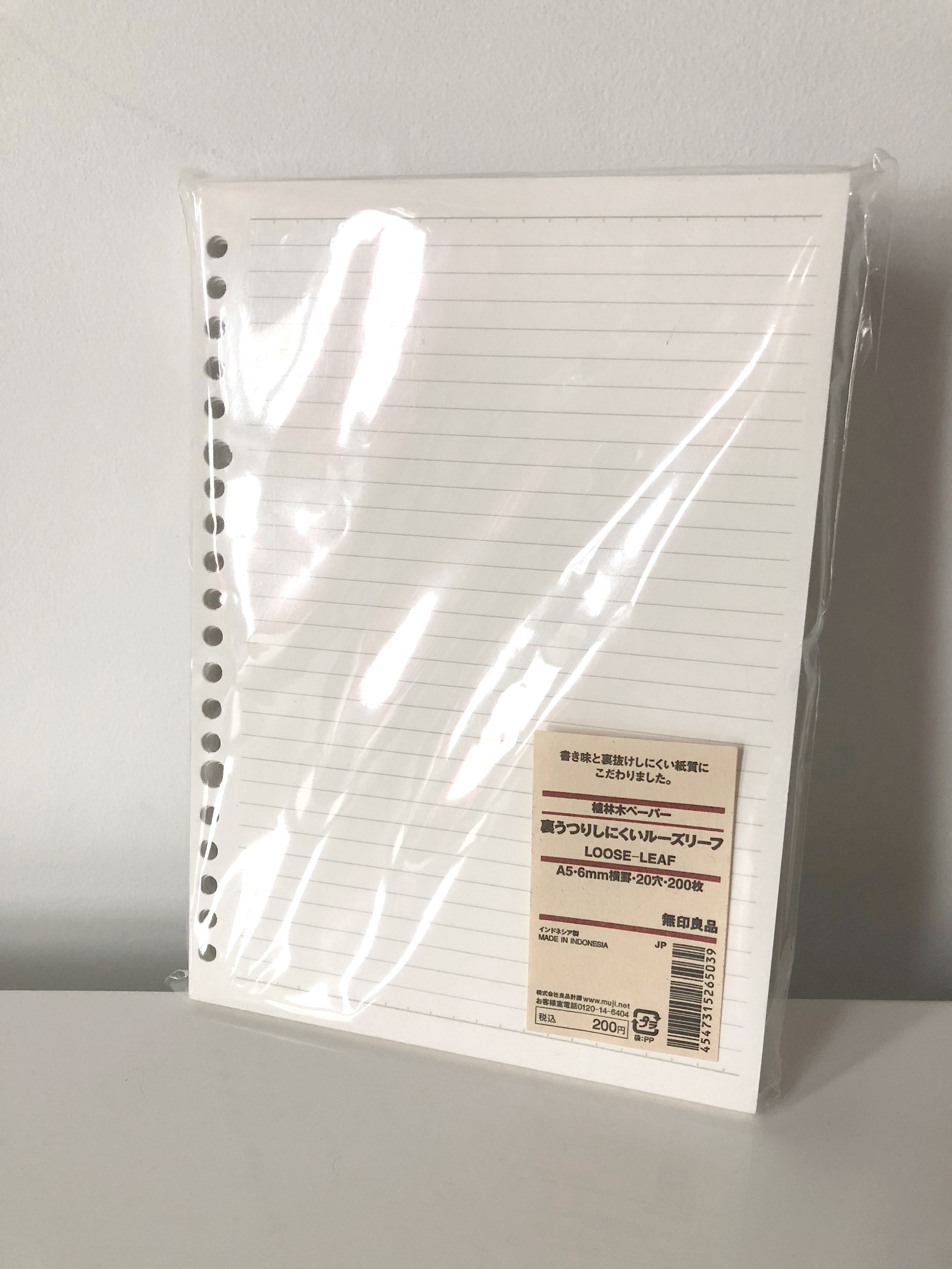 MUJI Ring File A5, Hobbies & Toys, Stationery & Craft, Stationery ...