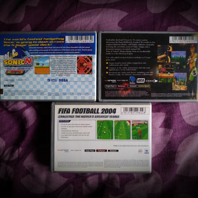 Nokia N-Gage Games (Set of 4) - Fifa 2004, Sonic N, Pandemonium, The ...