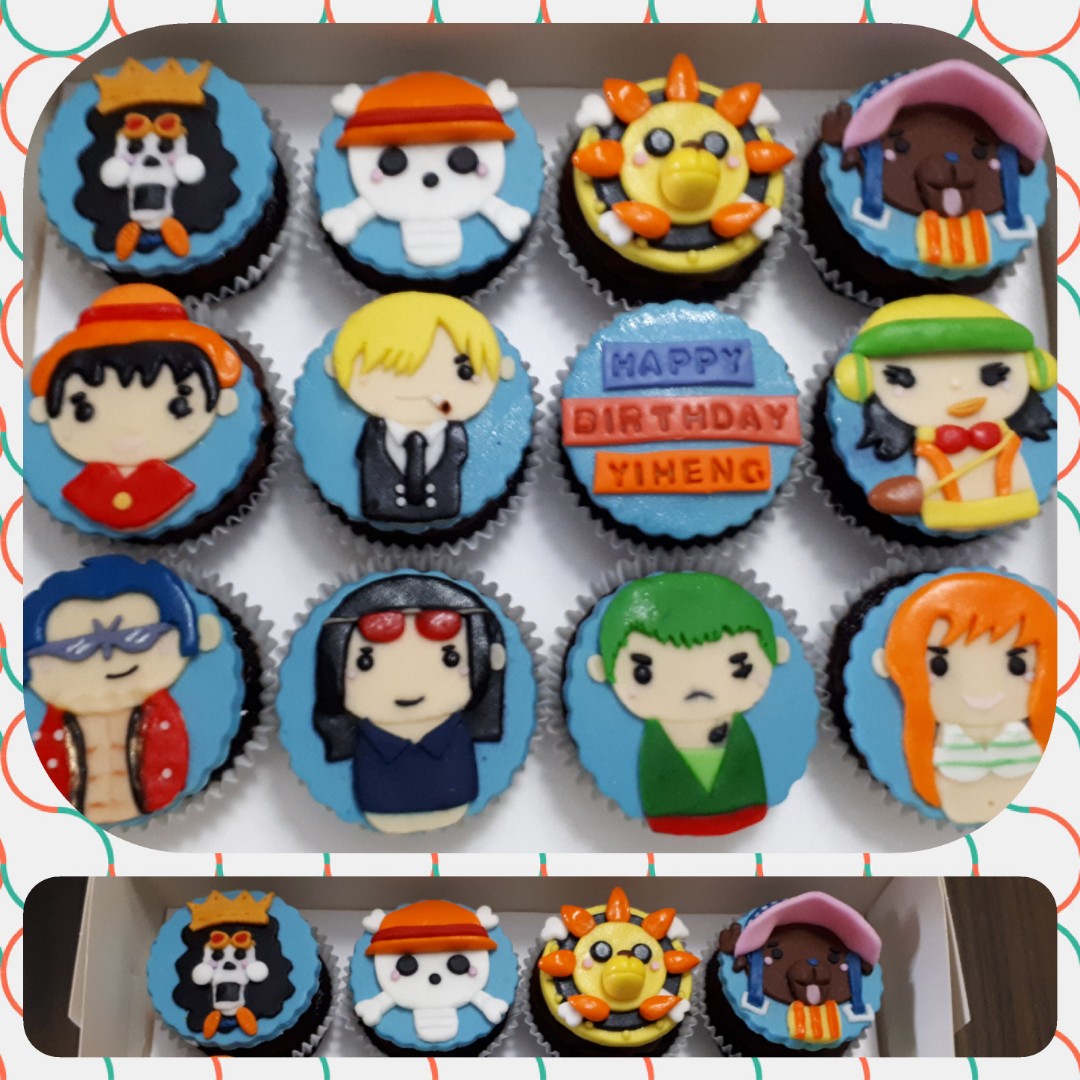 One Piece Japanese Manga Cupcakes (requires 2 weeks notice), Food ...