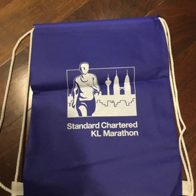 Standard Chartered KL Marathon Drawstring bag, Sports Equipment, Sports ...