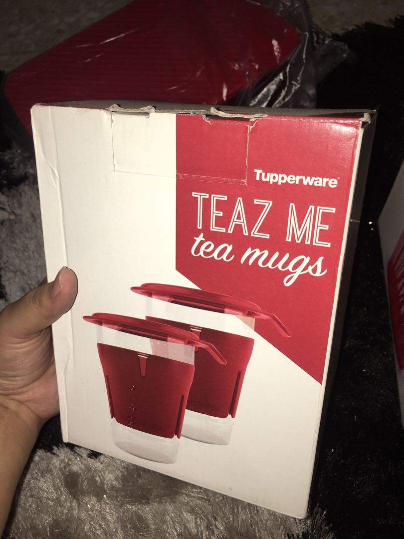 teaz me tea mugs tupperware, Kitchen & Appliances di Carousell