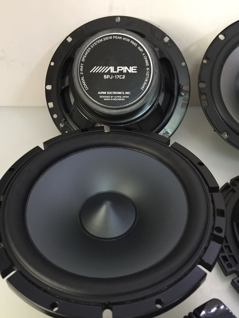 Full Set 4 Door Speaker, Alpine SPS-610C Components Speaker And SPJ ...