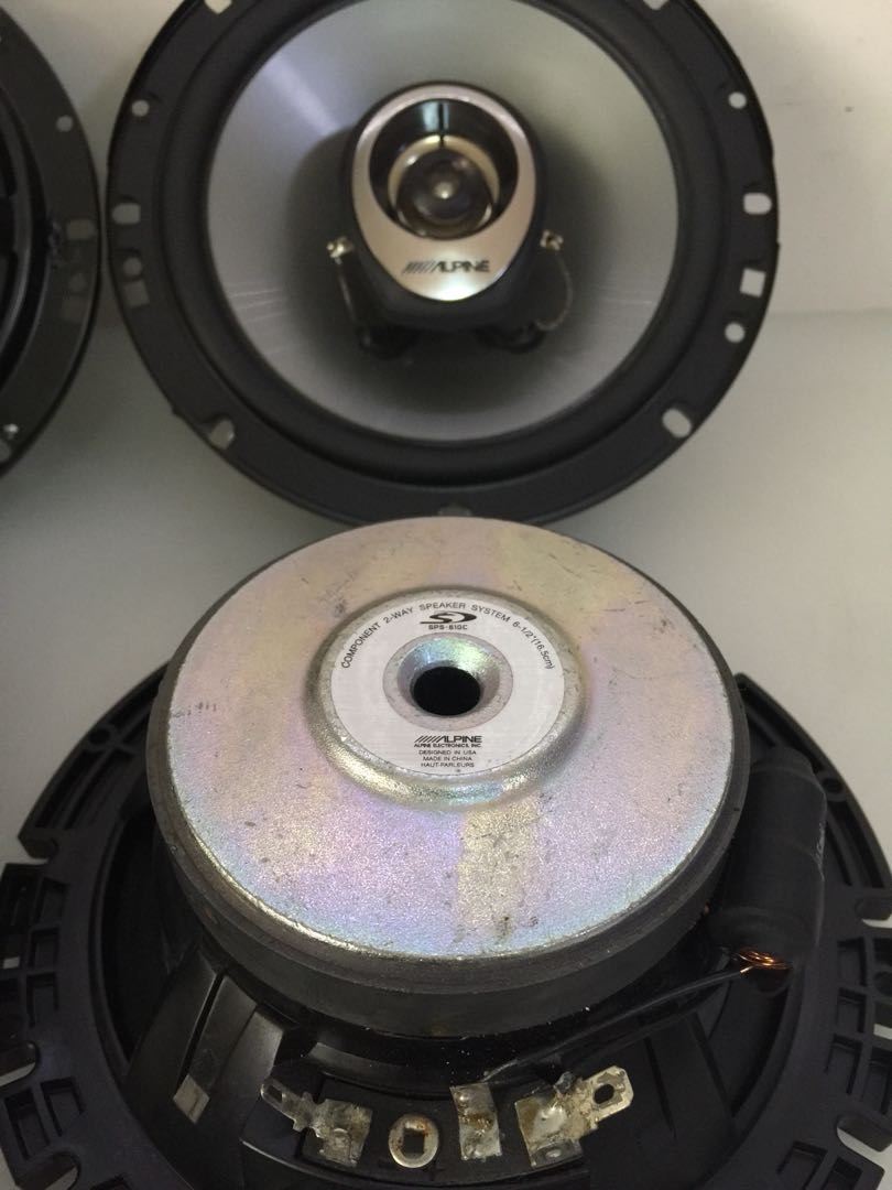 Full Set 4 Door Speaker, Alpine SPS-610C Components Speaker And SPJ ...