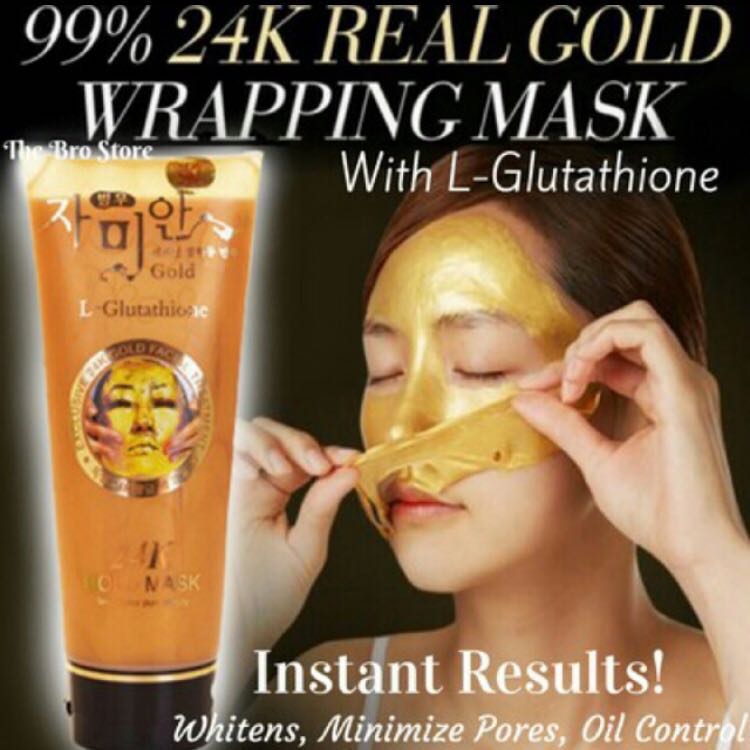 Korea 24k Gold Mask with L-Glutathione , Health & Nutrition, Health ...