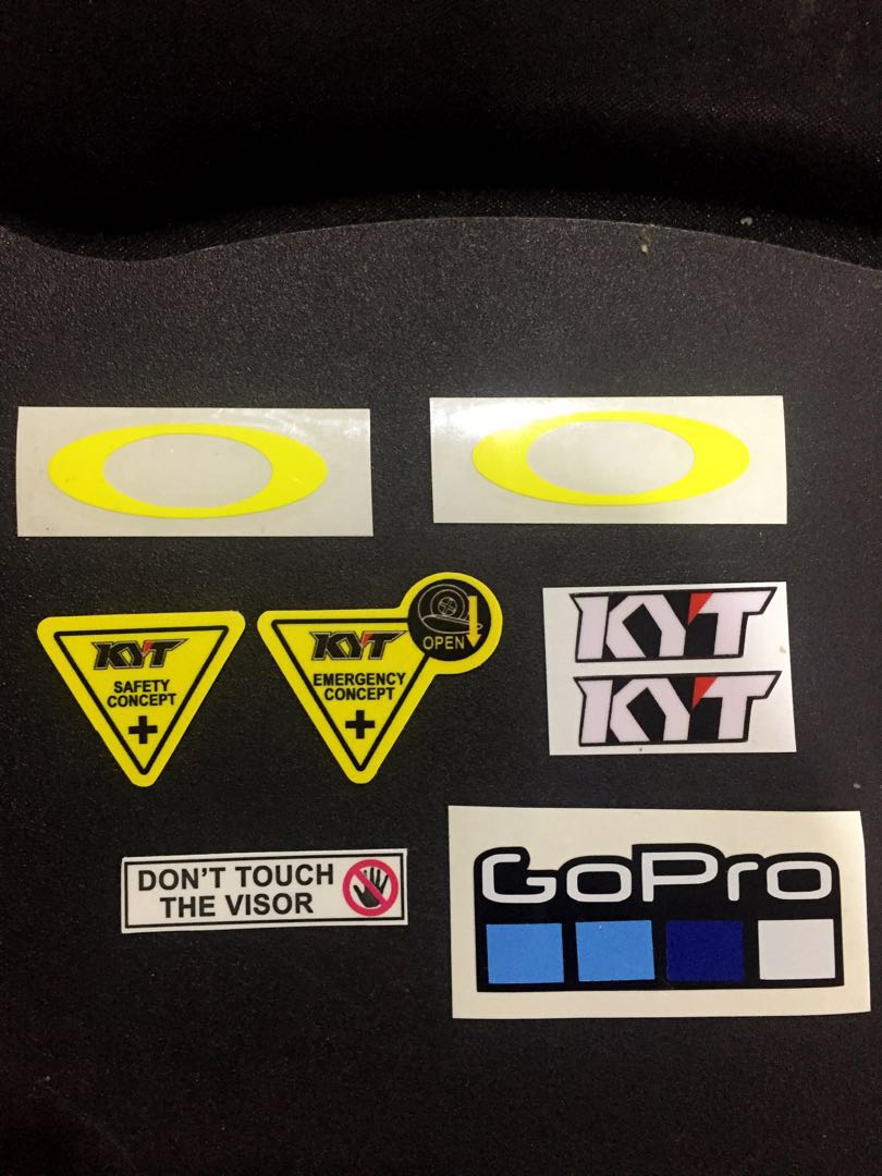 KYT Visor Sticker Set, Auto Accessories on Carousell