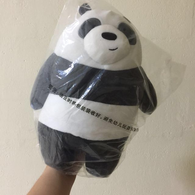Miniso We Bare Bears Pan Pan Mini Standing Soft Toy, Hobbies & Toys ...