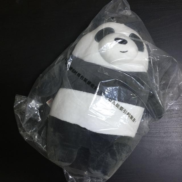 Miniso We Bare Bears Pan Pan Mini Standing Soft Toy, Hobbies & Toys ...