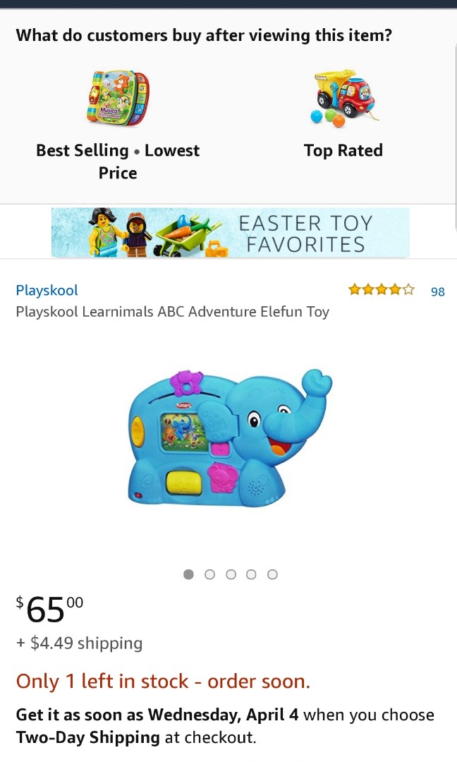 Playskool Learnimals ABC Adventure Elefun Toy, Babies & Kids, Infant ...