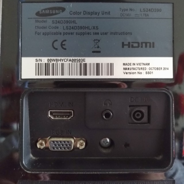 Samsung S24D390 monitor, Computers & Tech, Parts & Accessories, Monitor ...