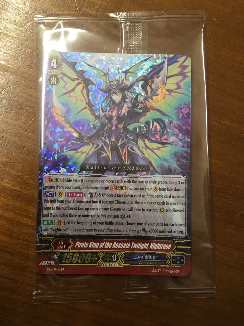 Vanguard G Promo Grade 4 Nightrose, Hobbies & Toys, Toys & Games on ...