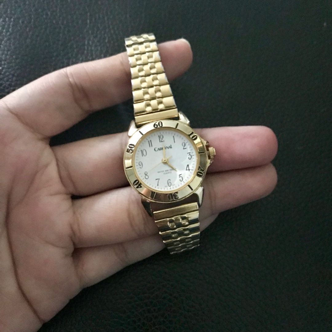 Cardinal Watch Gold plated, Women's Fashion, Watches & Accessories ...