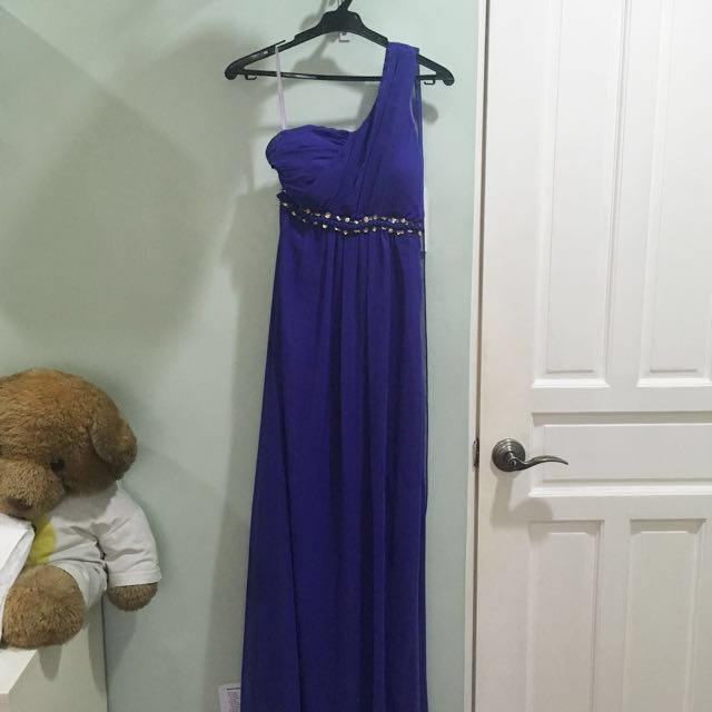 Formal Blue violet greek goddess long dress, Women's Fashion, Dresses ...