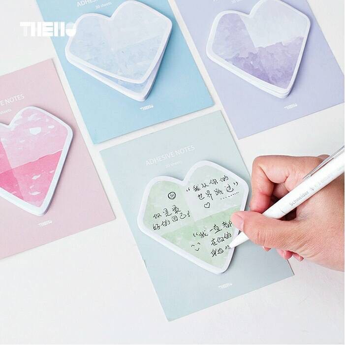Heart sticky note, Hobbies & Toys, Stationary & Craft, Craft Supplies ...