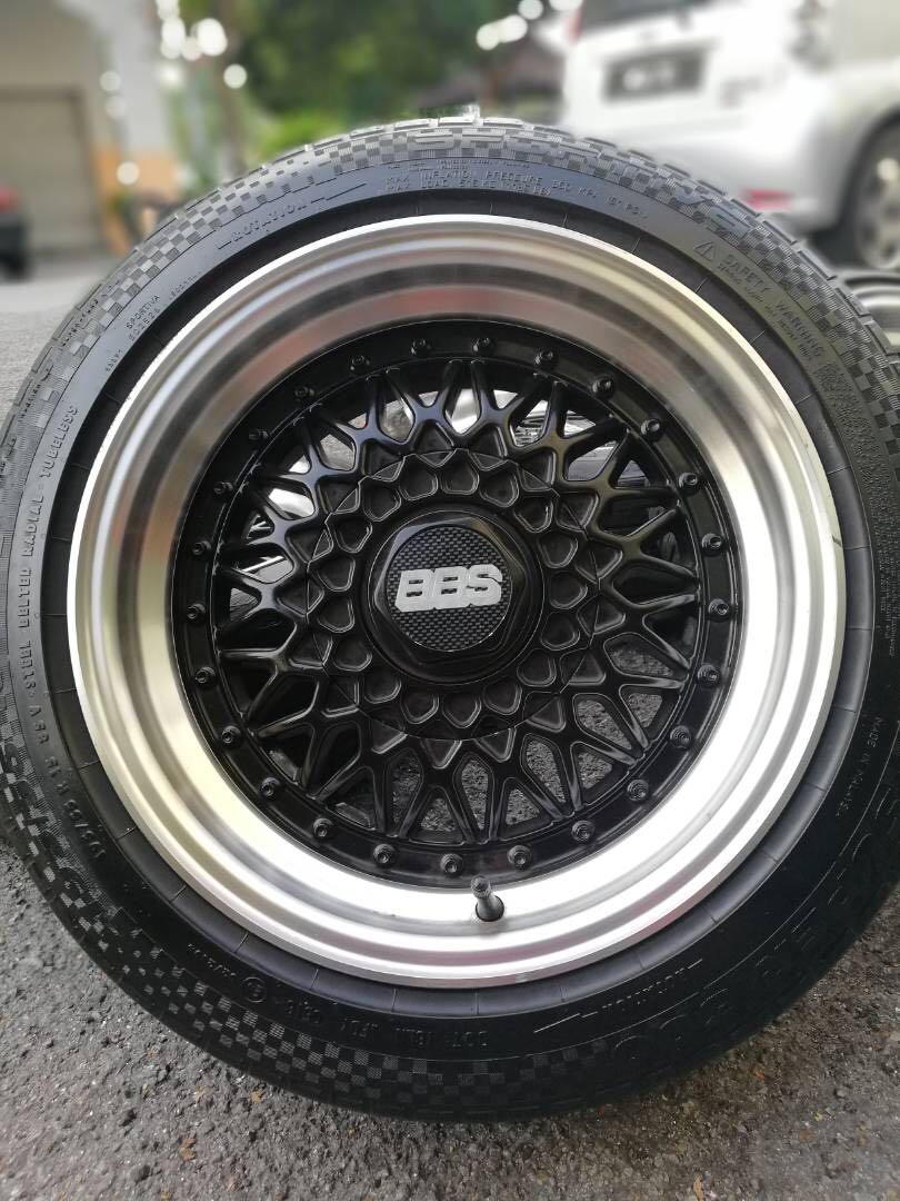 *below market* bbs rs 15 inch sports rim wira tyre 70%. Kalau ada kawan ...