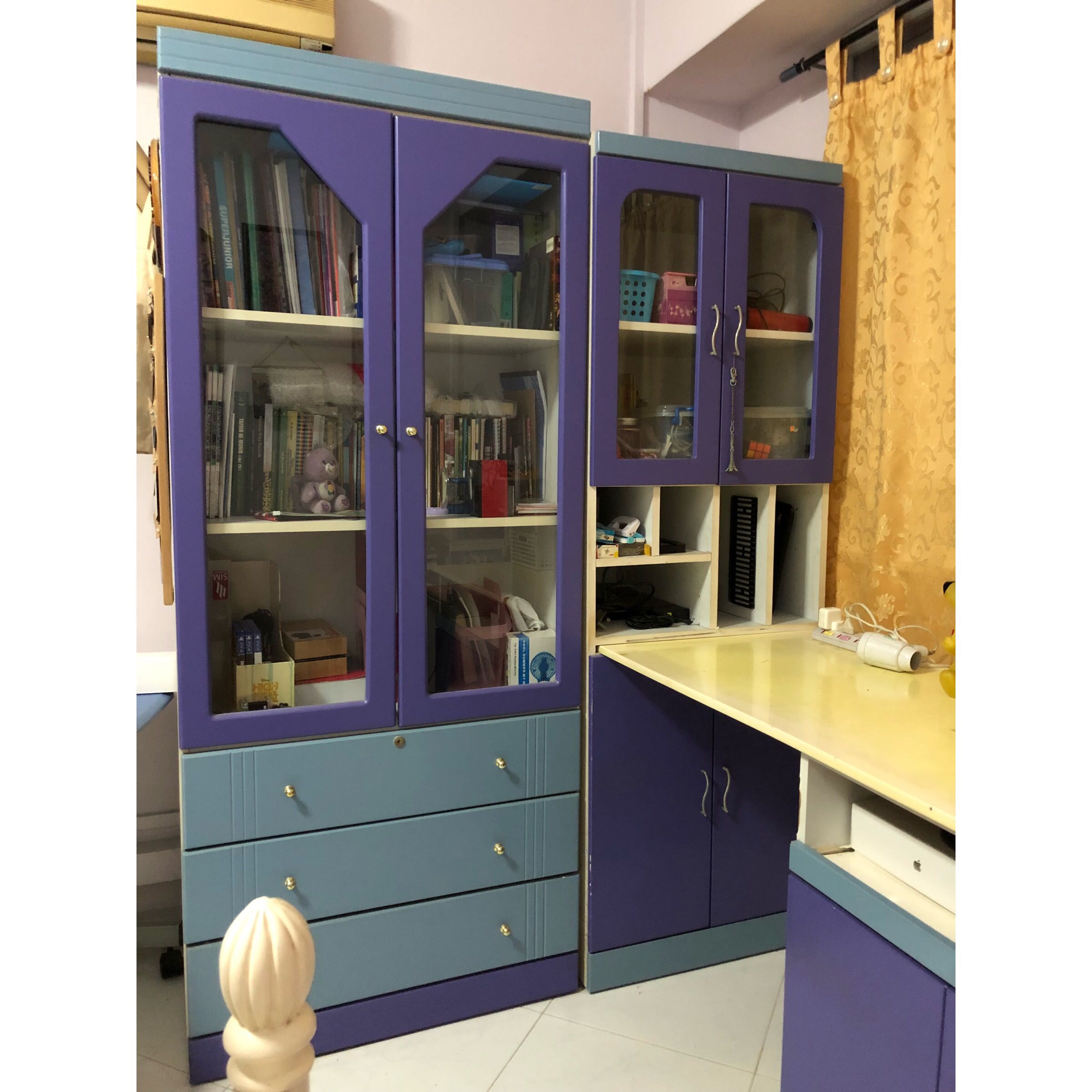 Bookcases & study table set, Furniture & Home Living, Furniture, Tables ...