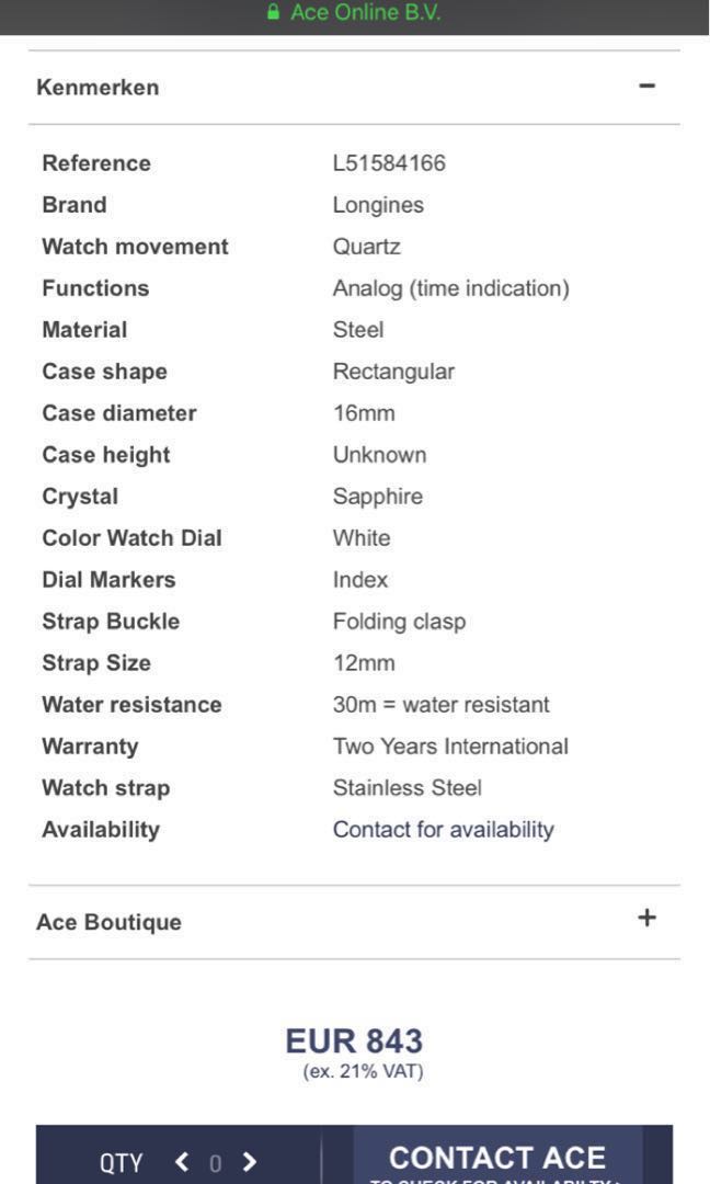 Longines Dolce Vita L51584166, Mobile Phones & Gadgets, Wearables ...