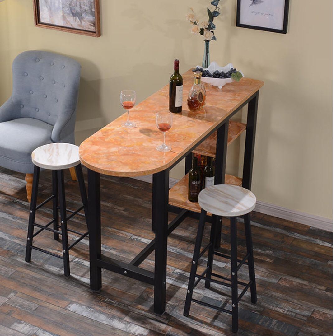 Marble Bar Table n Bar Stool Set, Furniture, Tables & Chairs on Carousell