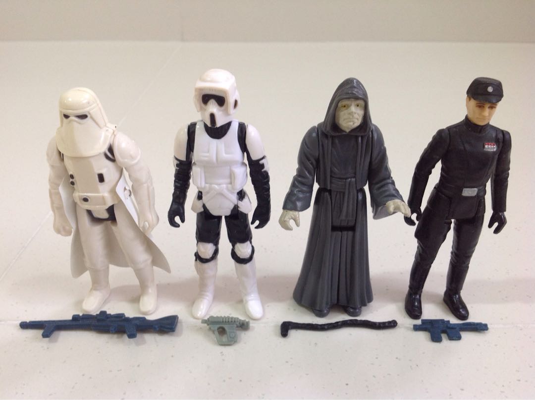 Vintage Star Wars Imperial Stormtrooper Hoth Snowtrooper Biker Scout ...
