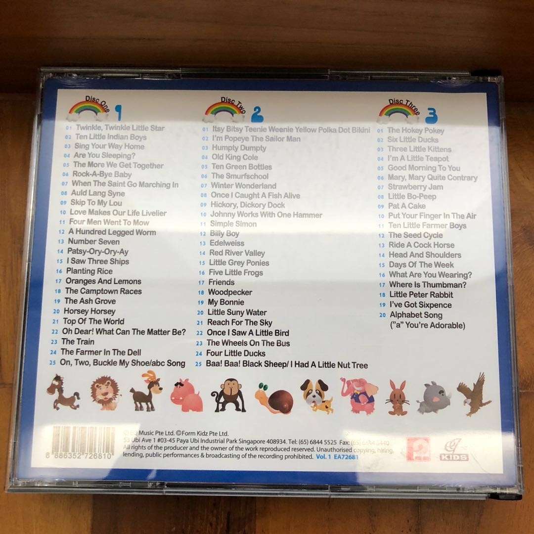 6 CDs 145 Songs Children Kids Nursery Rhymes English Audio CD Songs ...