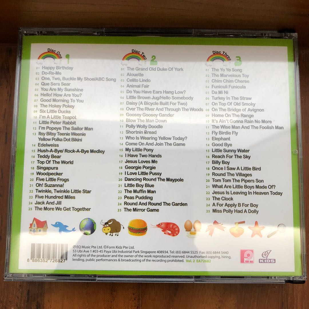 6 CDs 145 Songs Children Kids Nursery Rhymes English Audio CD Songs ...