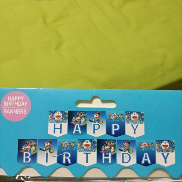 Doraemon Birthday banner, Babies & Kids, Babies & Kids Fashion on Carousell
