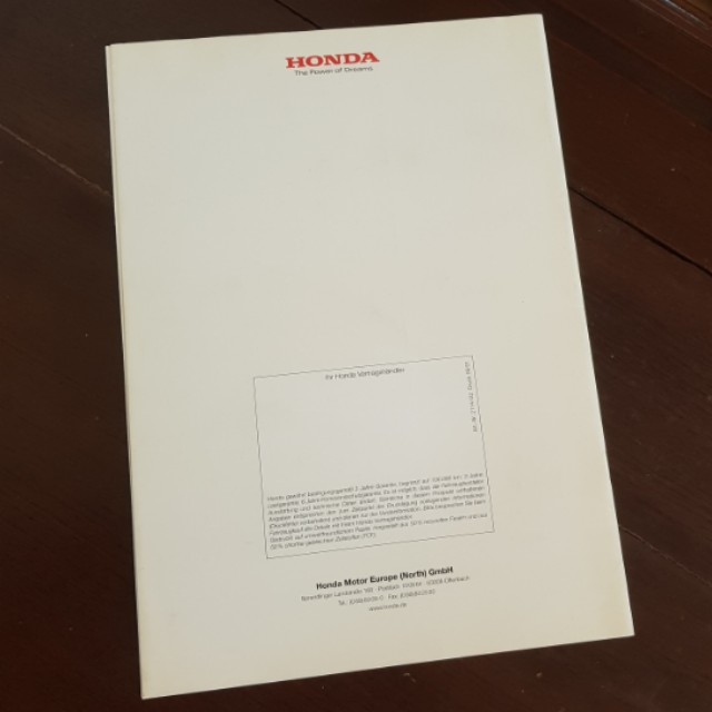 honda s2000 s2k ap1 ap2 ap1.5 f20 f22 german EU brochure catalog ...