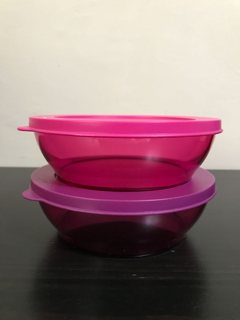 Tupperware Bowl / Round Clear Containers (Set Of 2), Home Appliances ...