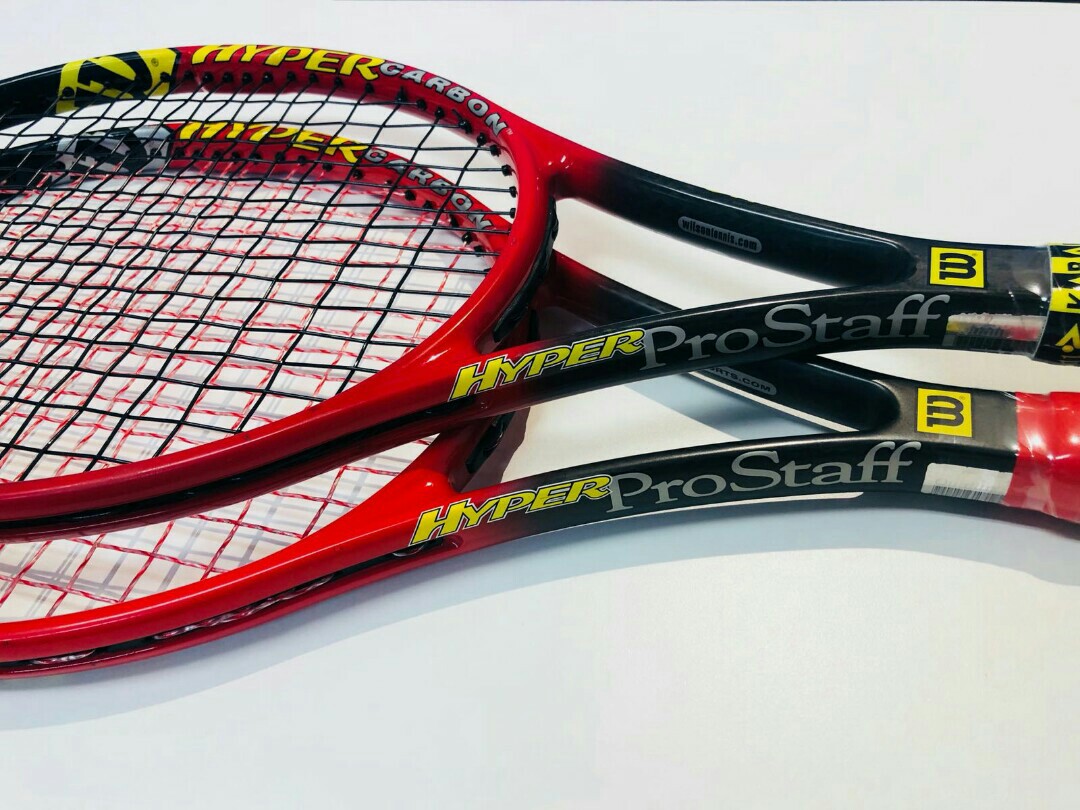 Wilson Hyper Pro Staff 6.1 95 silver label tennis racquet, Sports ...