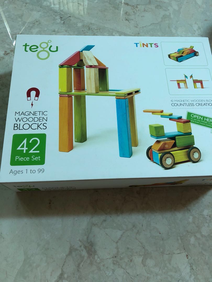 42 Piece Tegu Magnetic Educational Wooden Block Set, Hobbies & Toys ...