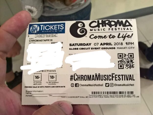 Chroma Music Festival Ticket - Gen Ad, Tickets & Vouchers, Event ...