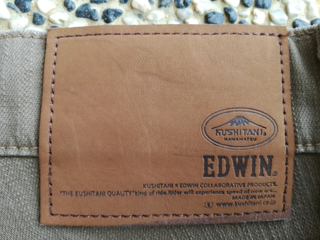 EDWIN X KUSHITANI RIDING PANTS SIZE 31, Men's Fashion, Bottoms, Trousers on Carousell