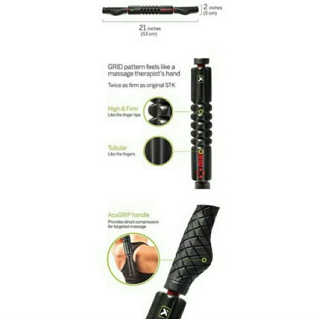 TP GRID STK X FOAM ROLLER (black) by Trigger Point *twice the density of TP GRID STK (orange ...