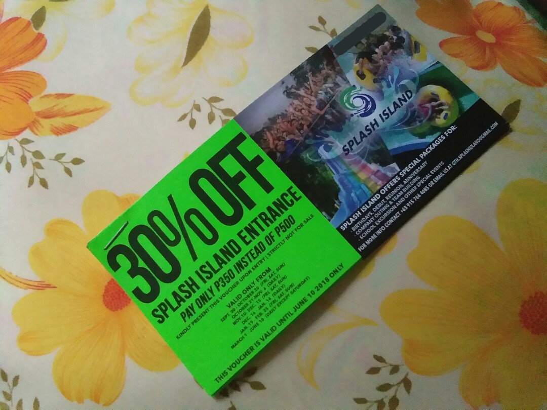 SPLASH ISLAND ENTRANCE 30% OFF, Tickets & Vouchers, Local Attractions ...