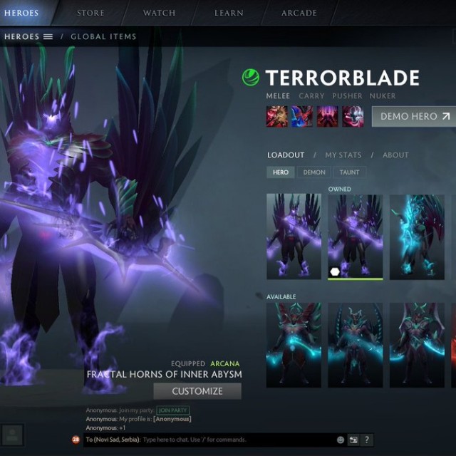 Terrorblade Arcana (Dungeon Doom) Dota 2, Video Gaming, Video Games ...