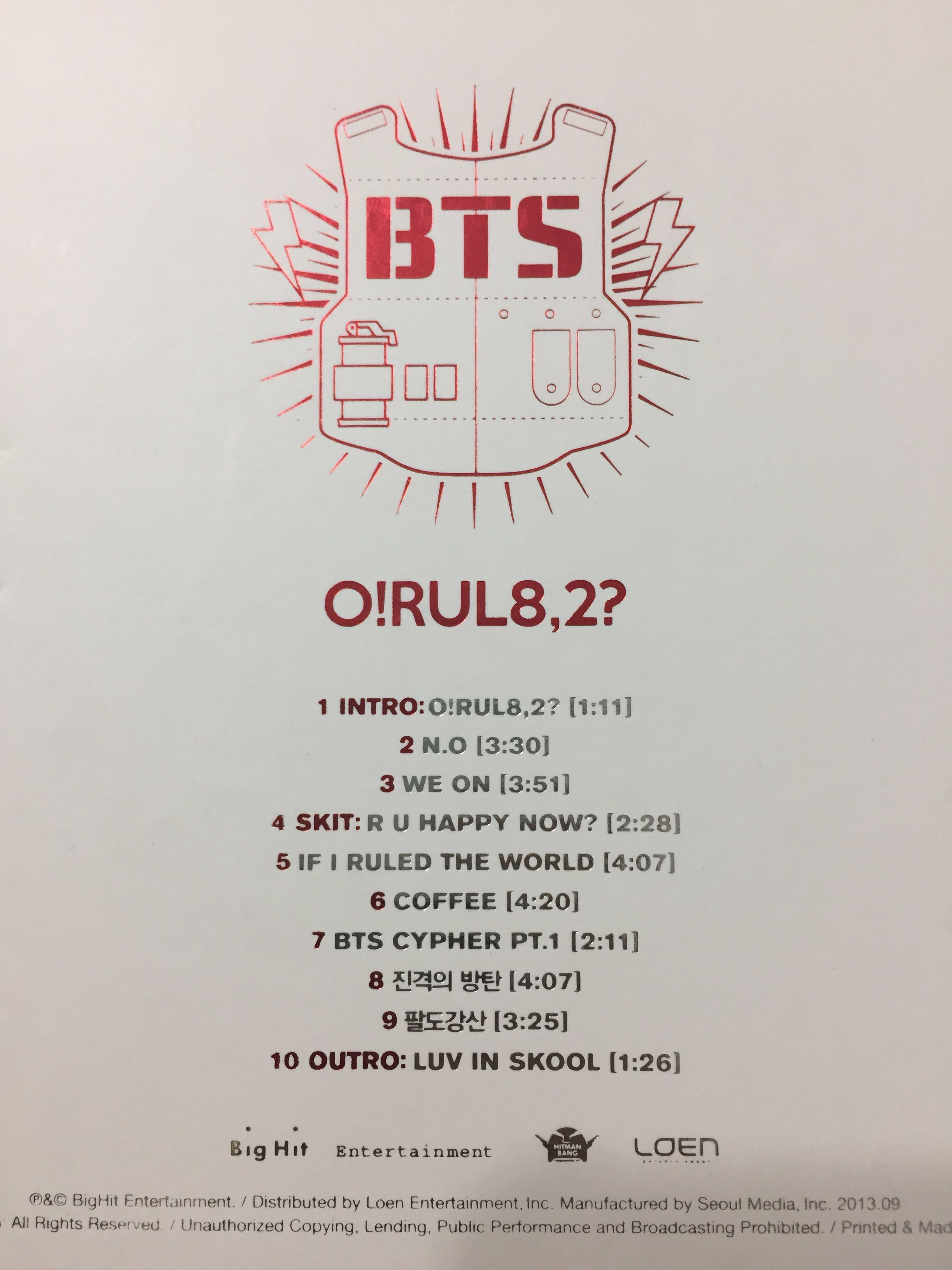[WTS] BTS O!RUL8,2? album, Hobbies & Toys, Memorabilia & Collectibles ...